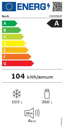 Bosch Großgeräte KGN392LAF | KGN392LAF, Free-standing fridge-freezer ...