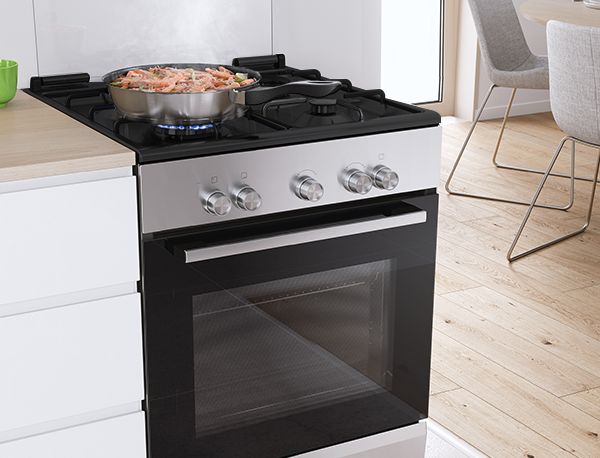 Cooking and baking with modern Bosch home appliances.