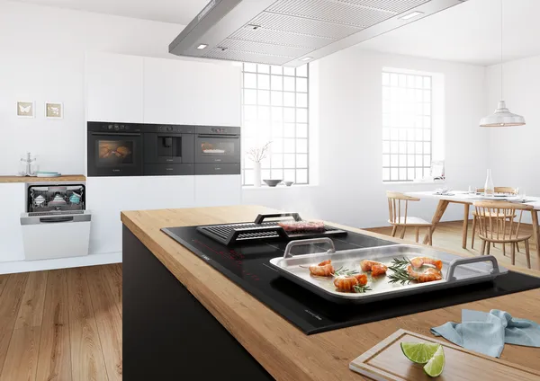 The Bosch 2-in-1 cooktops with integrated ventilation.